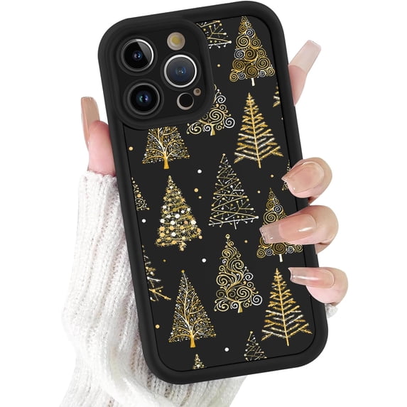 Christmas Black Print Phone Case for iPhone 15 Pro 6.1", with ...