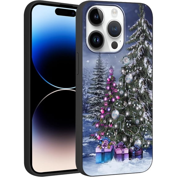 Christmas Black Print Phone Case for iPhone 16 Pro Max 6.9", with ...