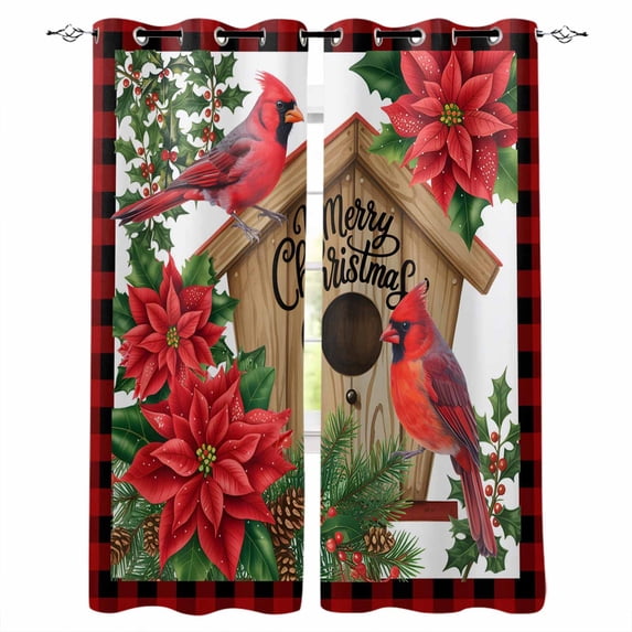 Christmas Blackout Curtains for Bedroom/Living Room, Thermal Insulated ...
