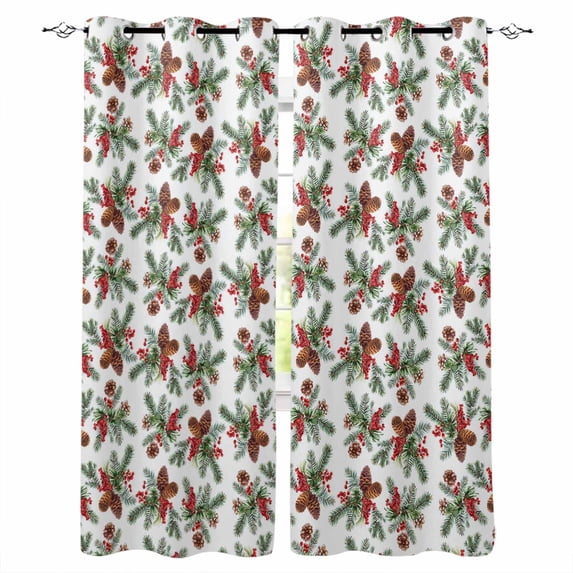 Christmas Blackout Curtains for Bedroom/Living Room, Thermal Insulated ...