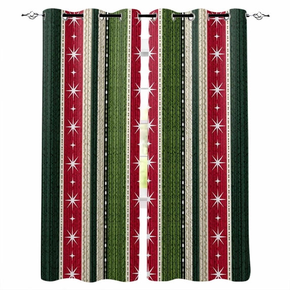 Christmas Blackout Curtains for Bedroom/Living Room, Thermal Insulated ...