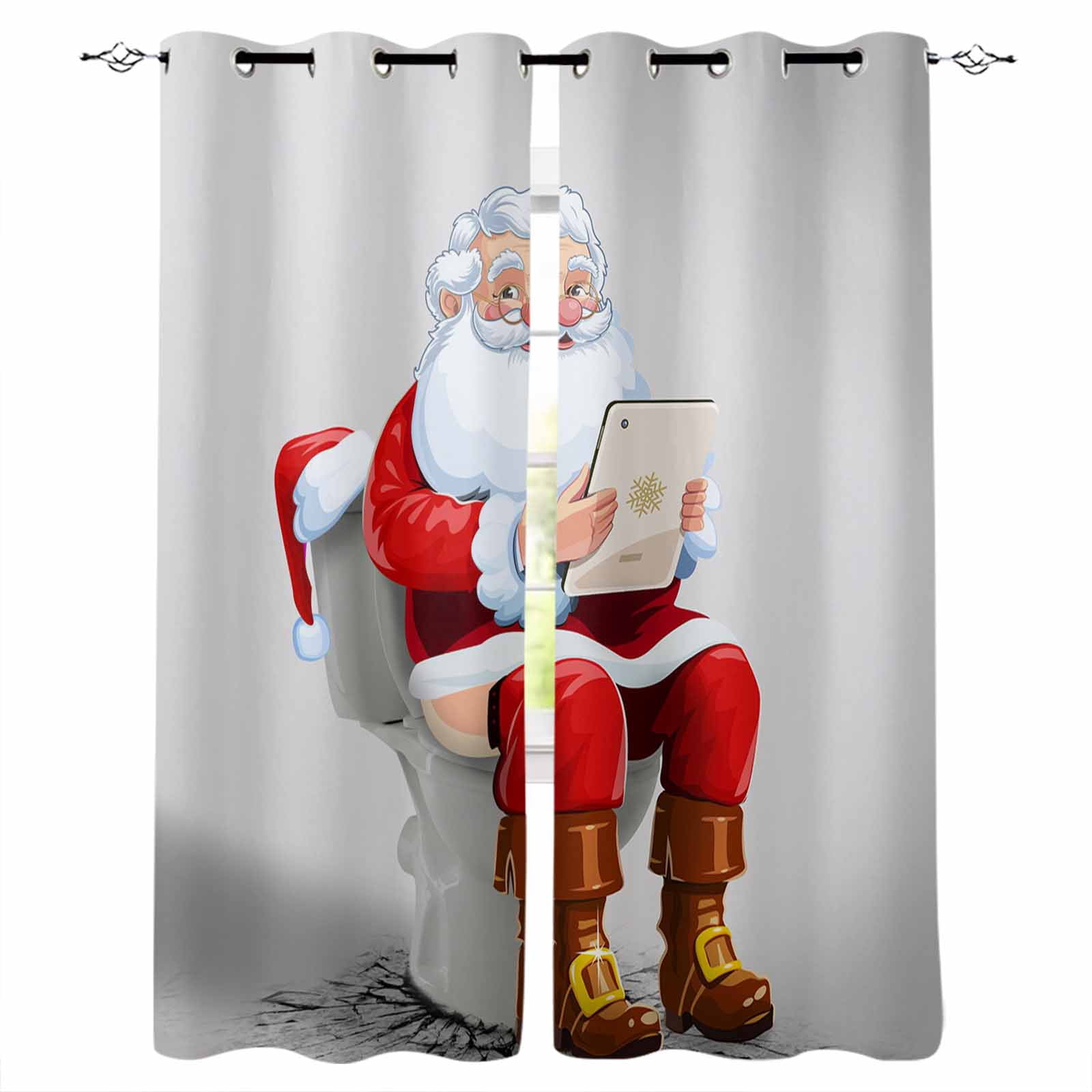 Christmas Blackout Curtains for Bedroom/Living Room, Thermal Insulated ...