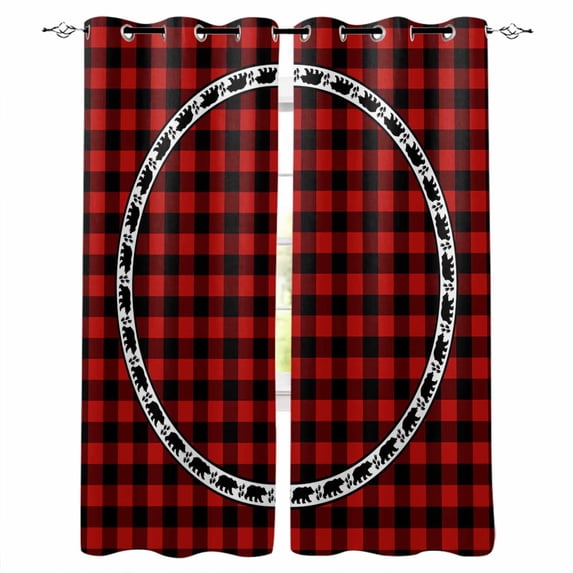 Christmas Blackout Curtains for Bedroom/Living Room, Thermal Insulated ...