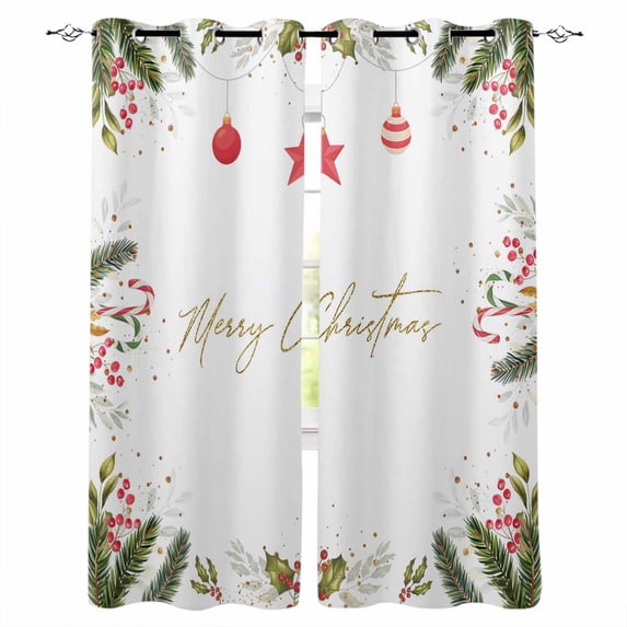 Christmas Blackout Curtains for Bedroom/Living Room, Thermal Insulated ...
