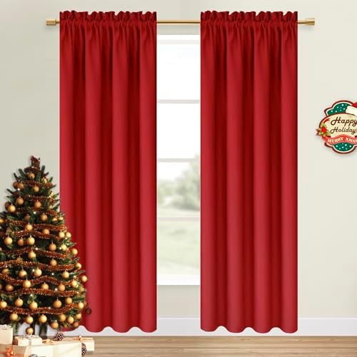 Christmas Blackout Curtains for Bedroom – Thermal Insulated Energy ...