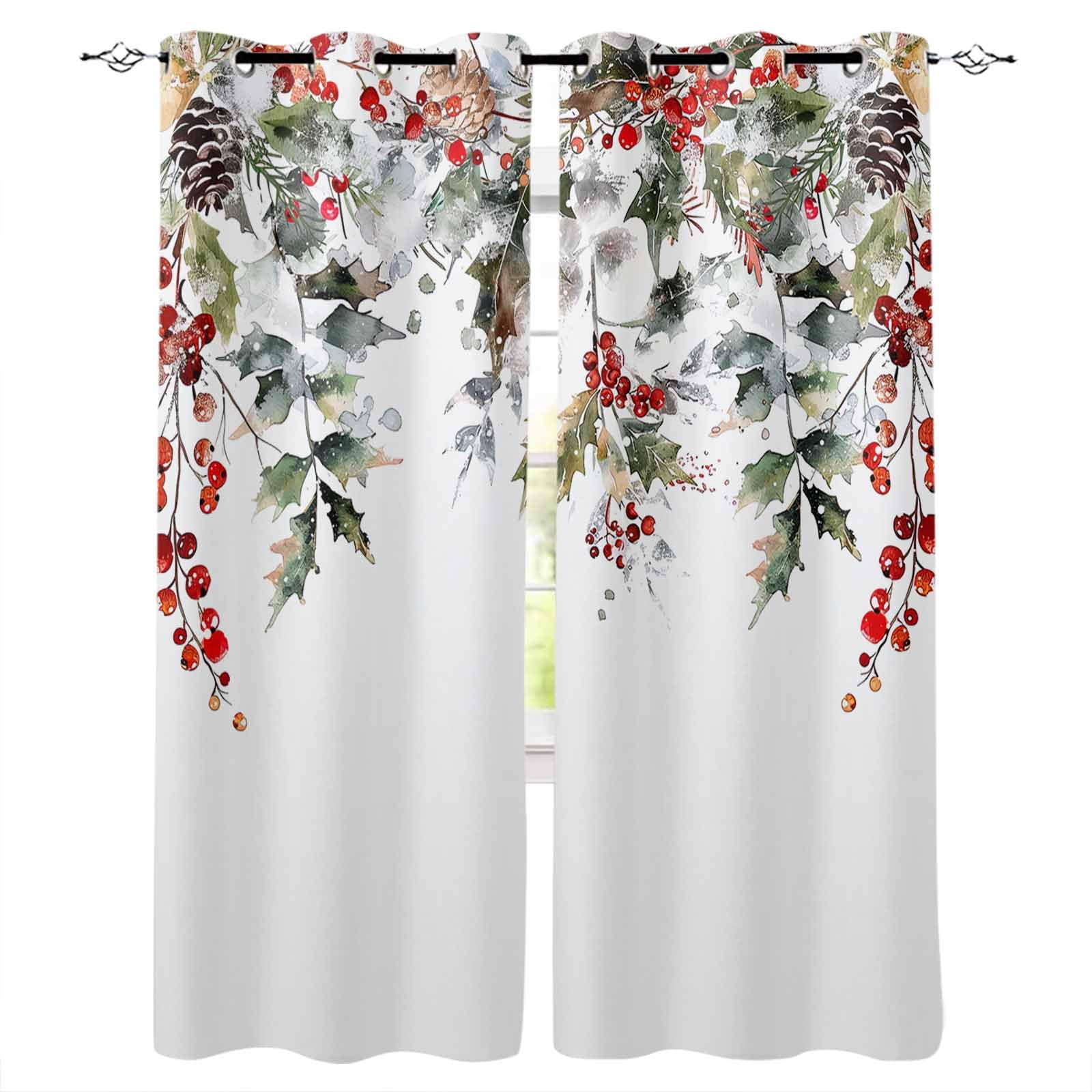 Christmas Blackout Curtains | Light Blocking Print Window Curtains ...