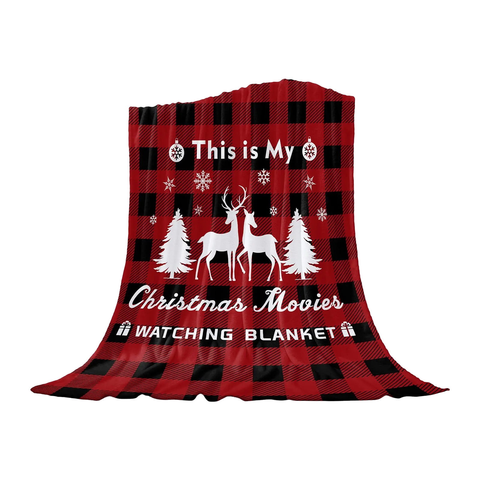 Christmas Blanket, Flannel Throw, Festive Christmas Printed Soft Cozy ...