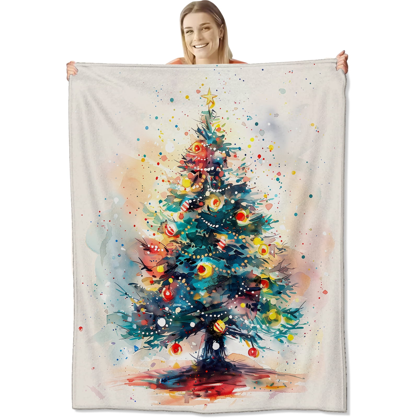 Christmas Blanket for Kids Women Men, Soft Lightweight Colorful ...