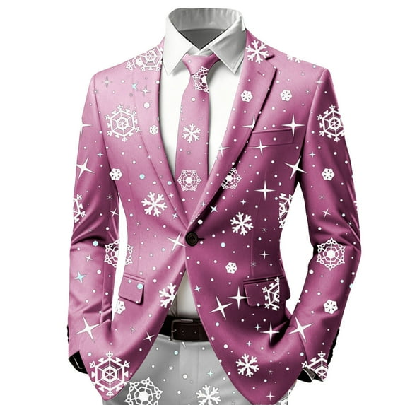 Christmas Blazer Men Vintage Corduroy Xmas Graphic Suit Jackets Slim ...