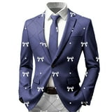Christmas Blazer Men Vintage Corduroy Xmas Graphic Suit Jackets Slim ...