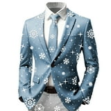 Christmas Blazer Men Vintage Corduroy Xmas Graphic Suit Jackets Slim ...