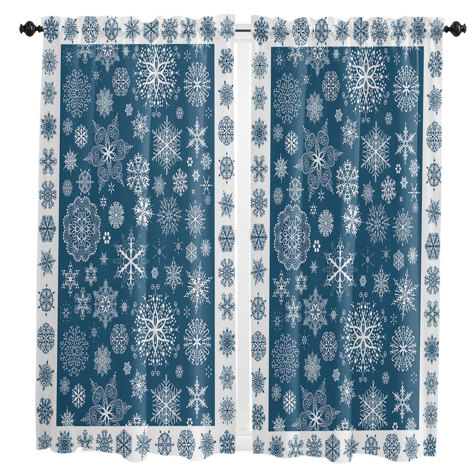 Christmas Blue Snowflake Texture Retro Living Room The Bedroom Home ...