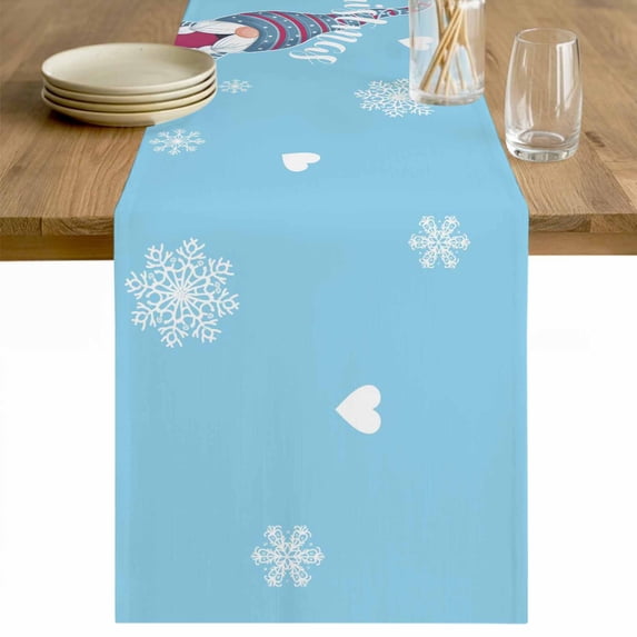 Christmas Blue Table Runner 48 Inches Long Farmhouse Dress Scarves ...
