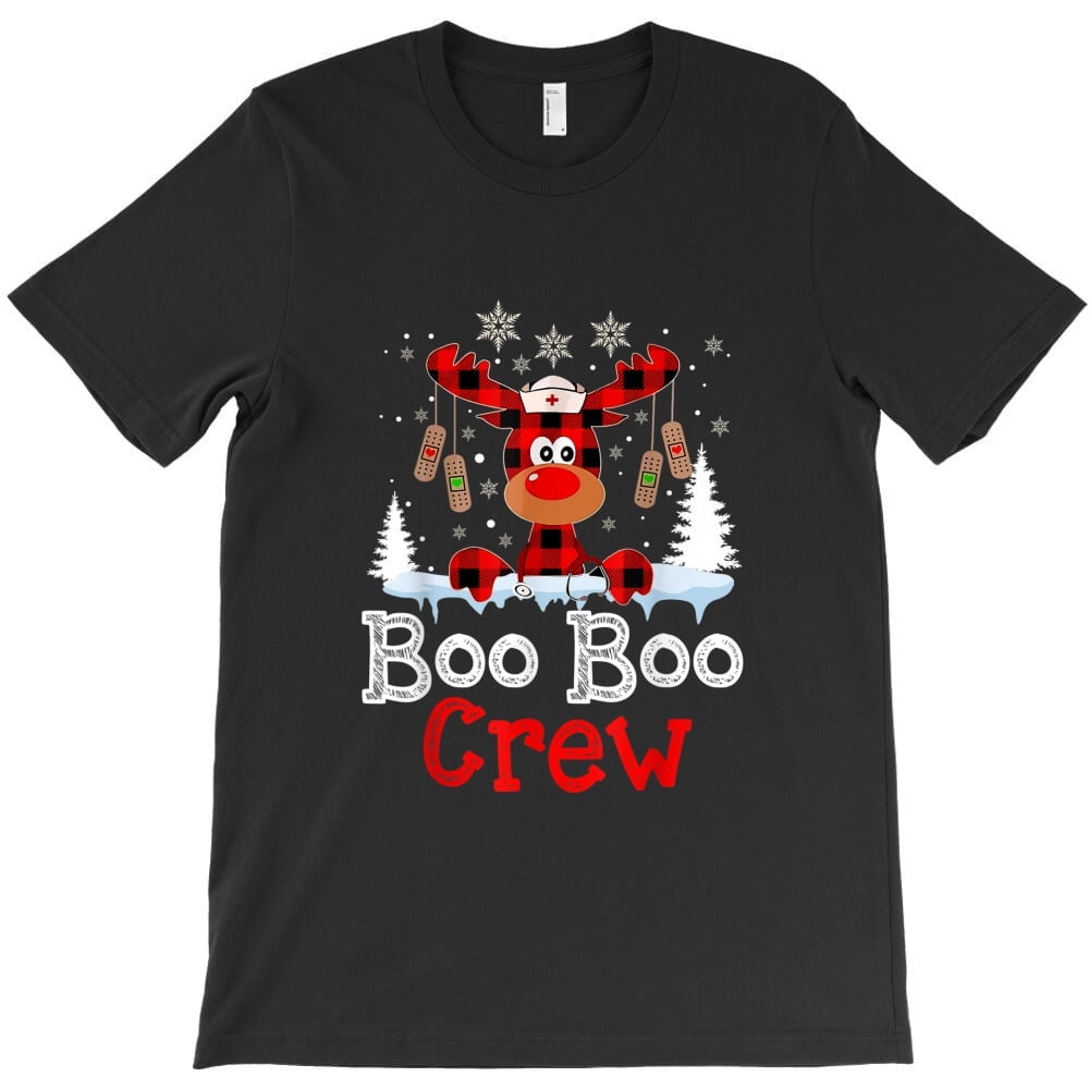 Christmas Boo Boo Crew Reindeer Nurse Themed Buffalo Plaid Holiday Gift ...