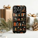 Christmas Bookshelf Phone Case Cozy Library Art with iPhone 17 to 11 ...