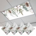 Christmas Botanical Fluorescent Light Covers, Eucalyptus Leaves Xmas ...