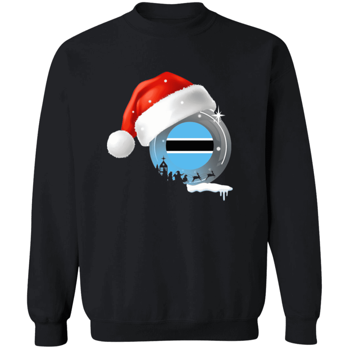 Christmas Botswana Flag With Santa Hat Botswanan Root Proud Souvenir ...