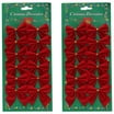 Mini Christmas Bows,24 Pieces Christmas Bow Small Red Bows for ...