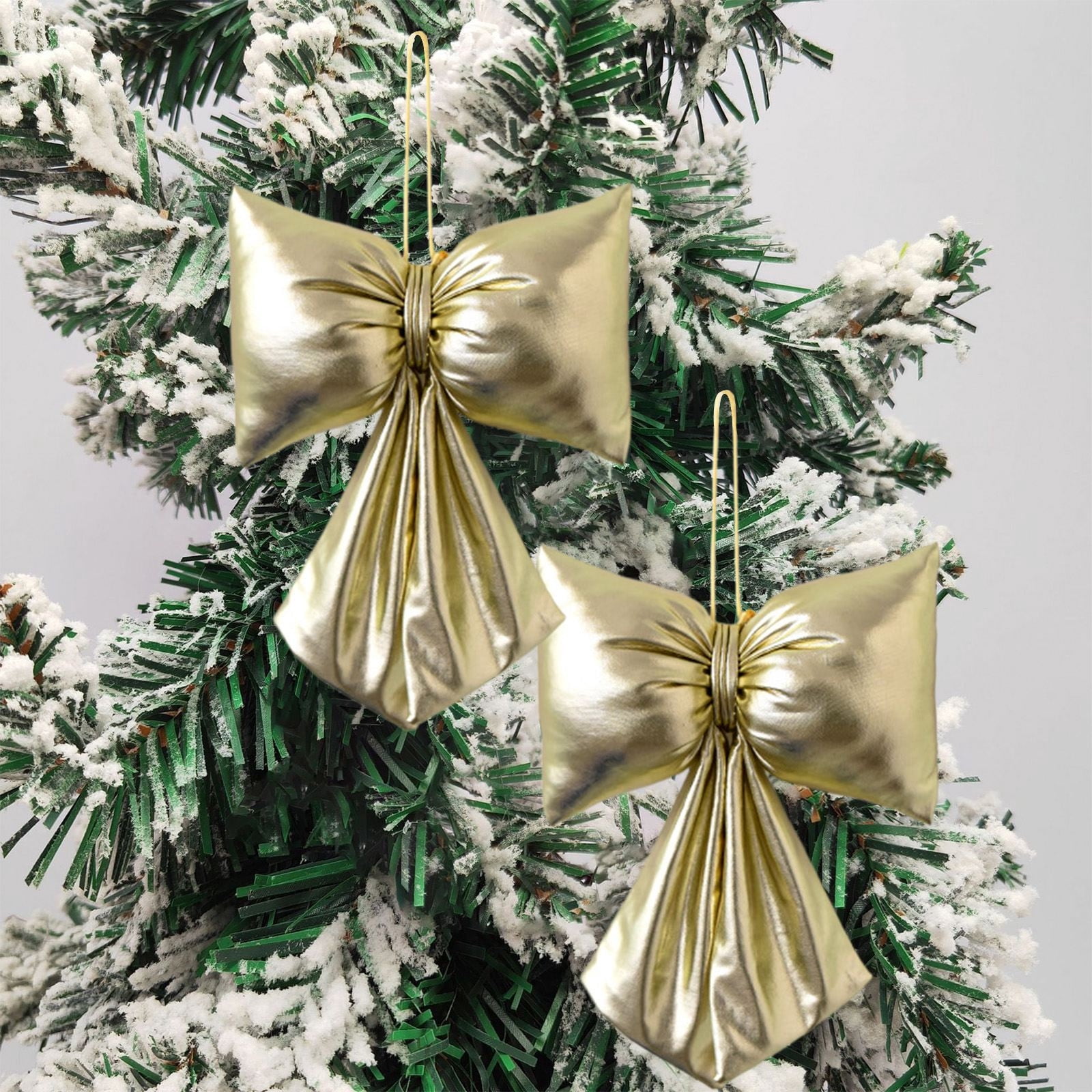 Christmas Bow Decorations for Xmas Tree Cloth Butterfly Knot 7.87*4.72 ...