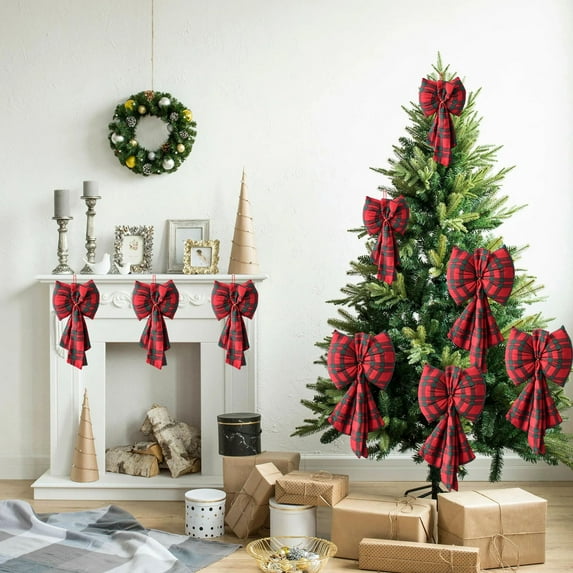 Christmas Bow for Festive Decorations, Large Holiday Ornament Made from ...