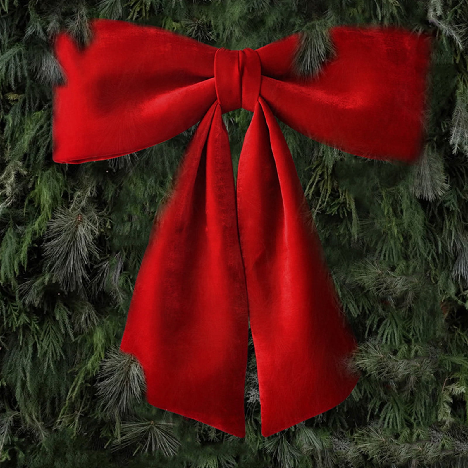 Christmas Bow, Holiday Bowknot, Large Red Velvet Wall Hanging for ...