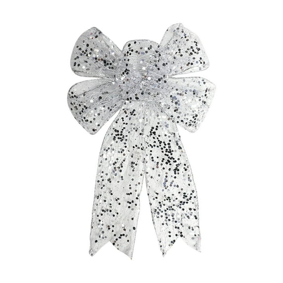 Christmas Bow Ornament, Yellow Plastic Decorative Pendant for Tree Gift ...