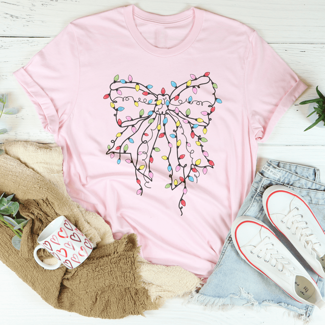 Christmas Bow Tee Ash S Peachy Sunday T-Shirt - Walmart.com