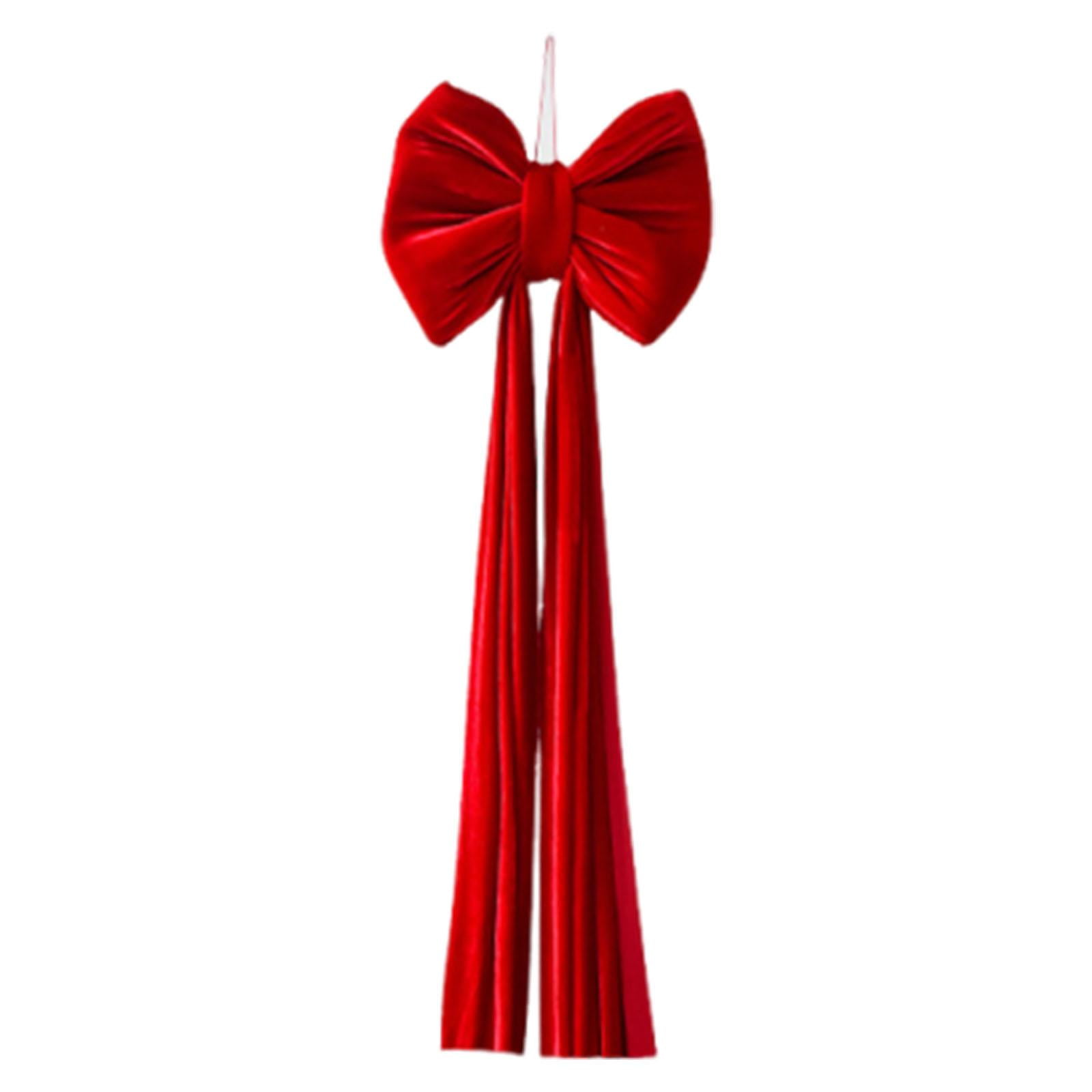 Christmas Bow Tree Topper Giant Velvet Red Bow Extra Large 80cm Size ...