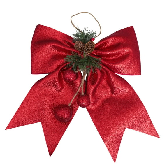 Christmas Bows Decoration Red Christmas Bows for Wreaths with Pine Cone ...