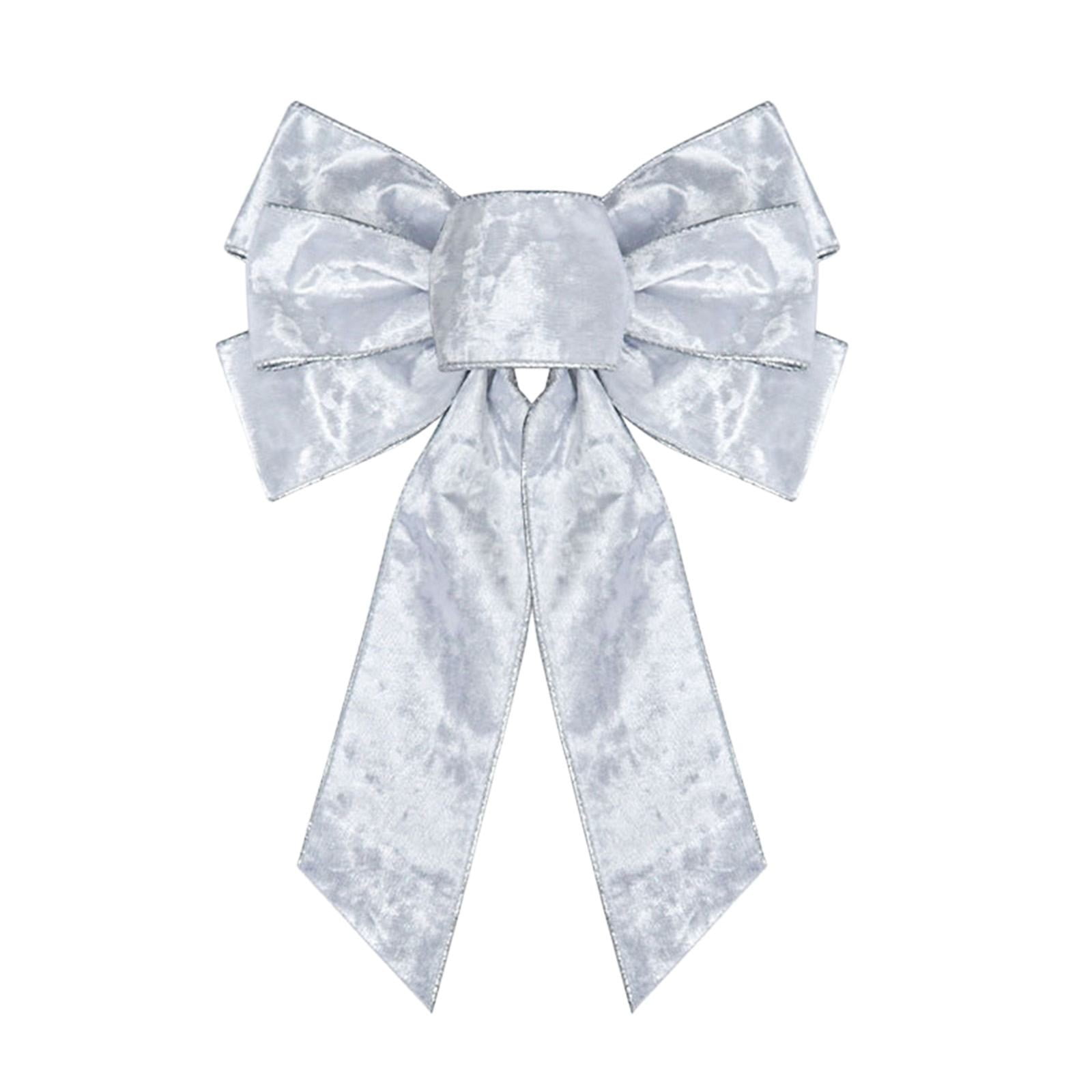 Christmas Bows Handmade Colored Flocking Bow for Diy Christmas ...