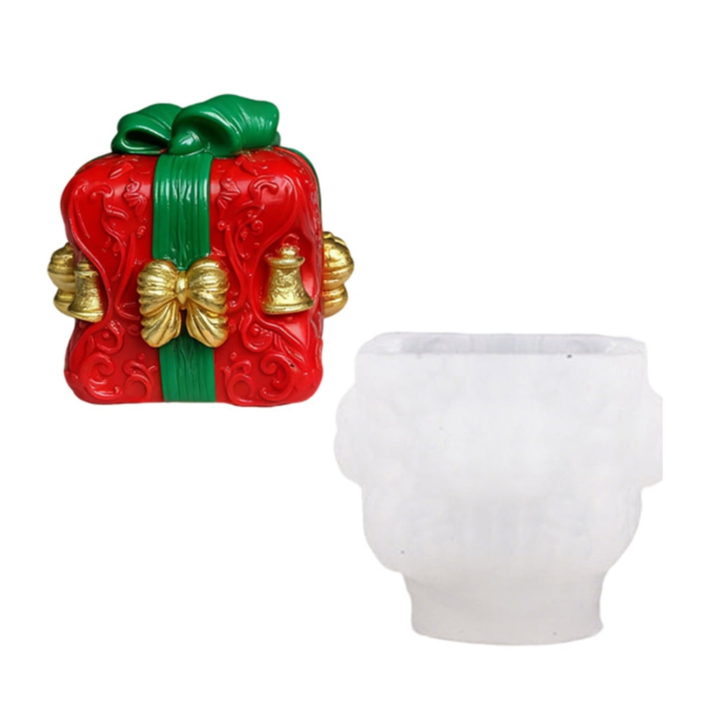 Christmas Box Shape Silicone Baking Mold For Epoxy Resin Soap Chocolate ...
