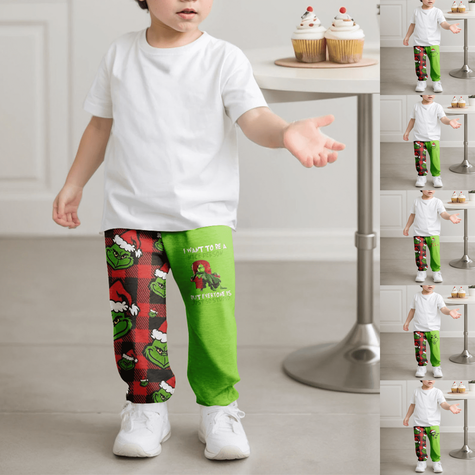 Christmas Boy Girls Grinch Pants, Christmas Grinch Grinchmas Costumes ...
