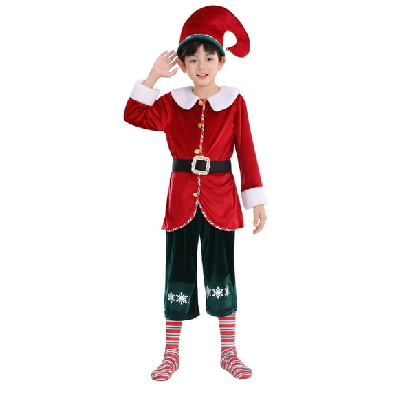 Christmas Boys 2 Piece Set Festive Performance Role Play Dress Up Party ...