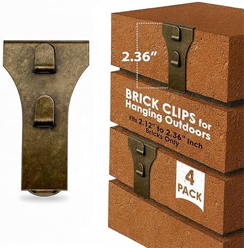 Christmas Brick Clips for Hanging Outdoors 4Pack - Wreaths up to 25 LBS ...