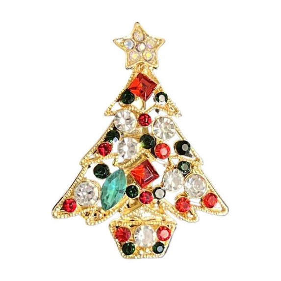 Christmas Brooch Set, Cute Holiday Pins with Tree, Bell & Snowflake ...