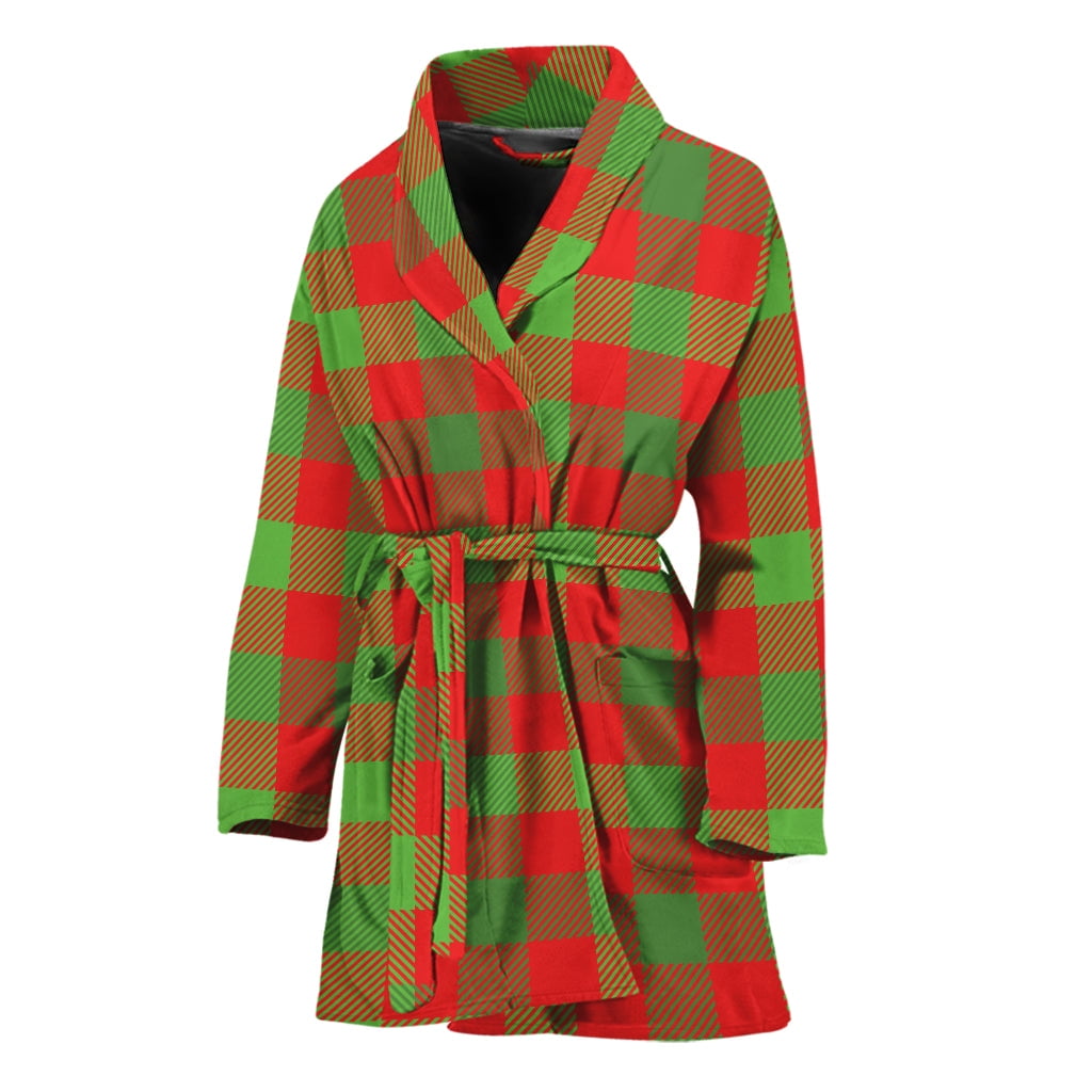 Christmas Buffalo Plaid Women Bathrobe One Size Univeral Fits, Jesus ...