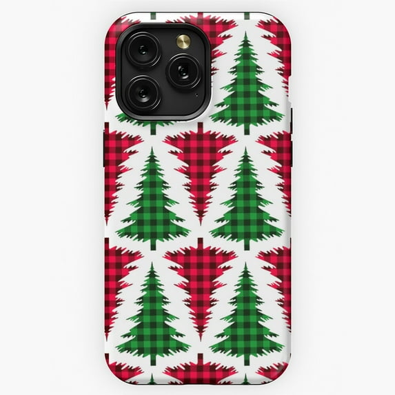 Christmas Buffalo Red Green Festive Pattern iPhone Case 17 through 11 ...