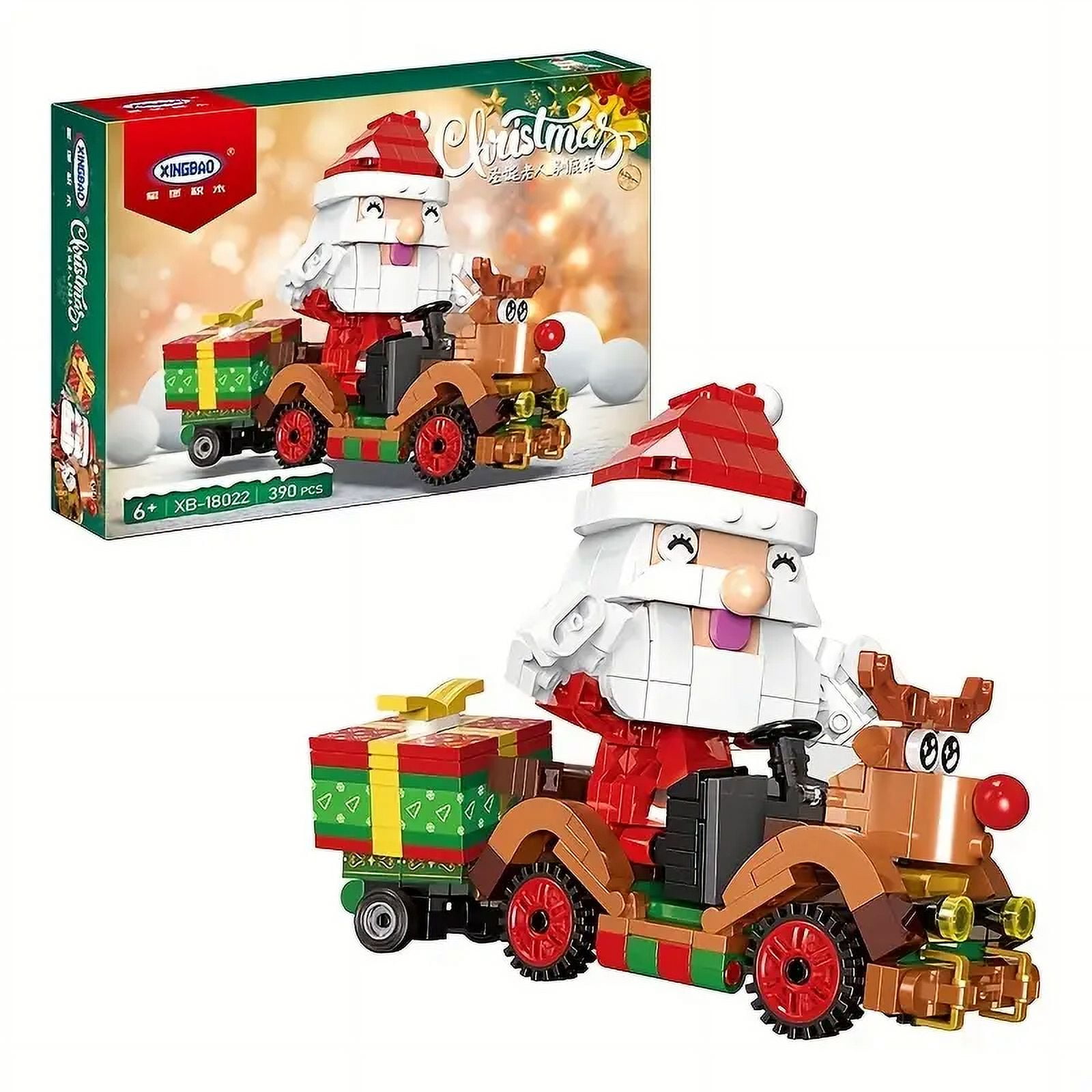Christmas Building Block Set, Santa Claus And Reindeer Character Set ...