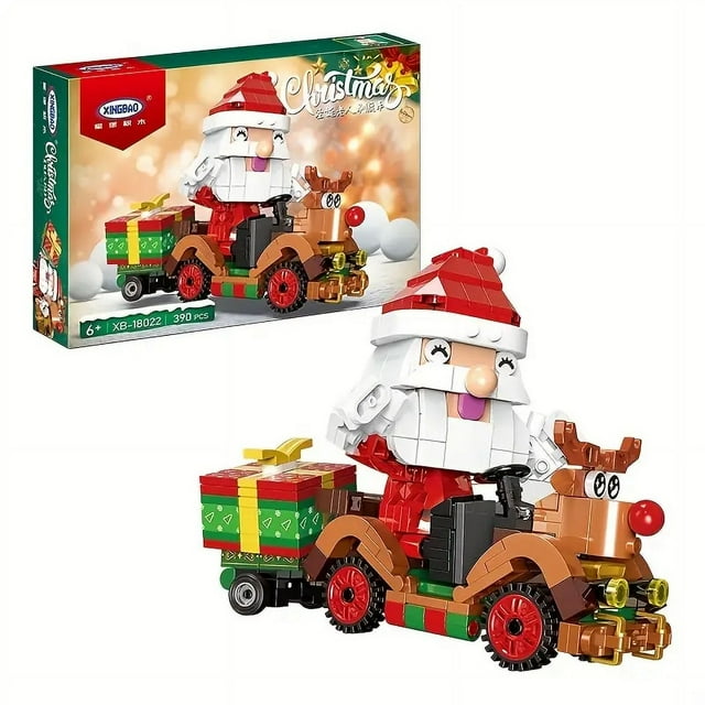 Christmas Building Block Set, Santa Claus And Reindeer Character Set ...