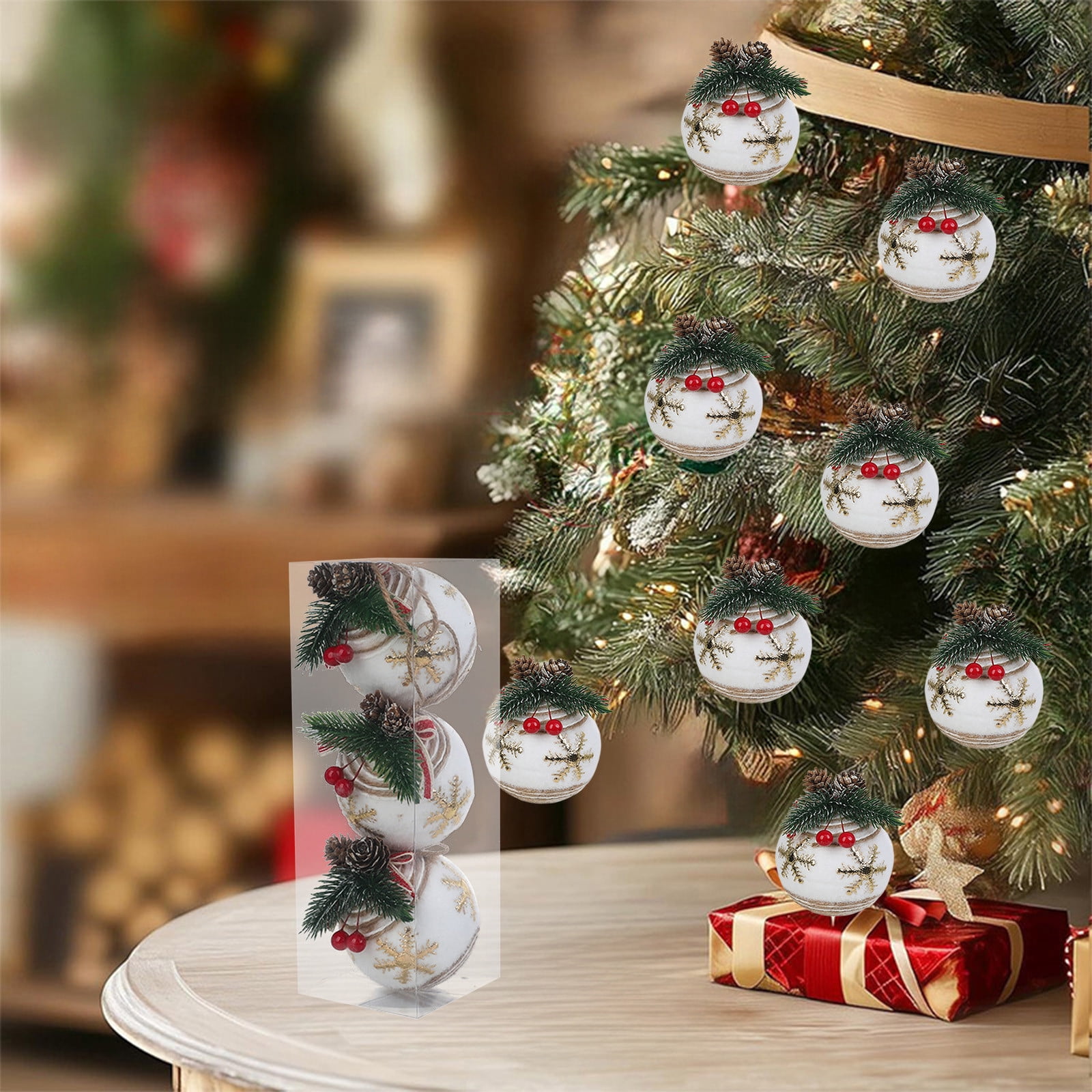 Christmas Bulbs Ornaments Large Christmas Ornaments Foam Balls ...