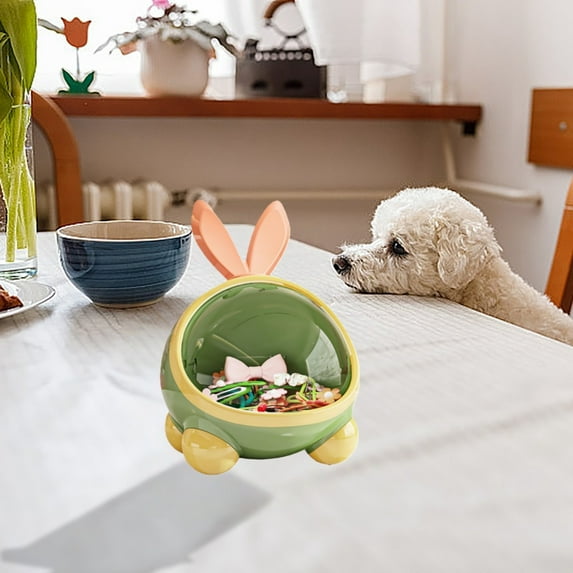 Christmas Bunny Cookie Jar, Rabbit Candy Bowl Tea Jar Snack Storage Jar ...