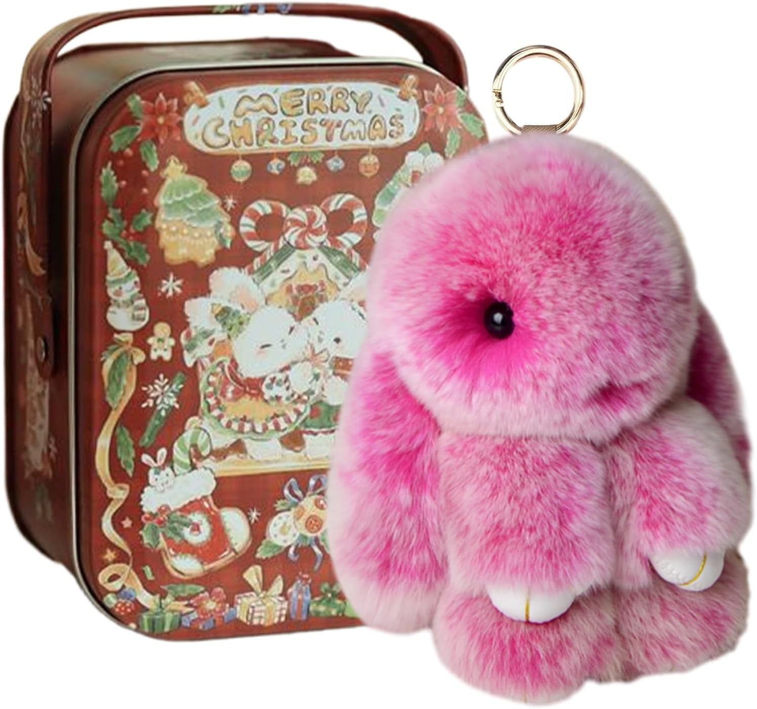 Customer reviews for Christmas Bunny Cute Lulu Keychain With Tin, Bunny ...