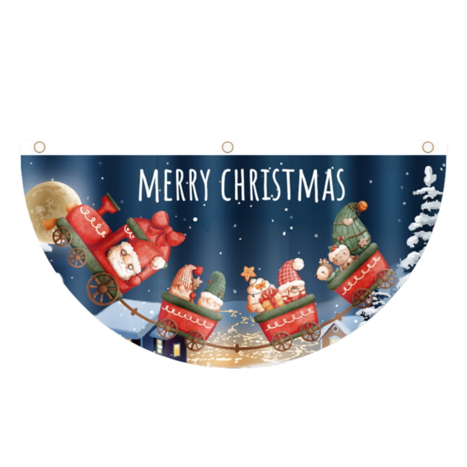 Christmas Bunting Flag Christmas Fan Flag Christmas Hanging Bunting ...