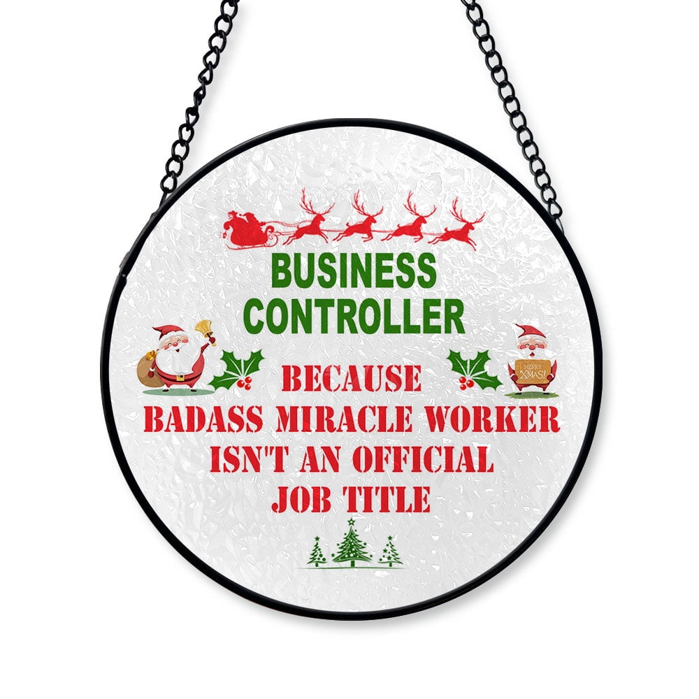 Christmas Business Controller Stained Glass Window Hanging 2025 ...