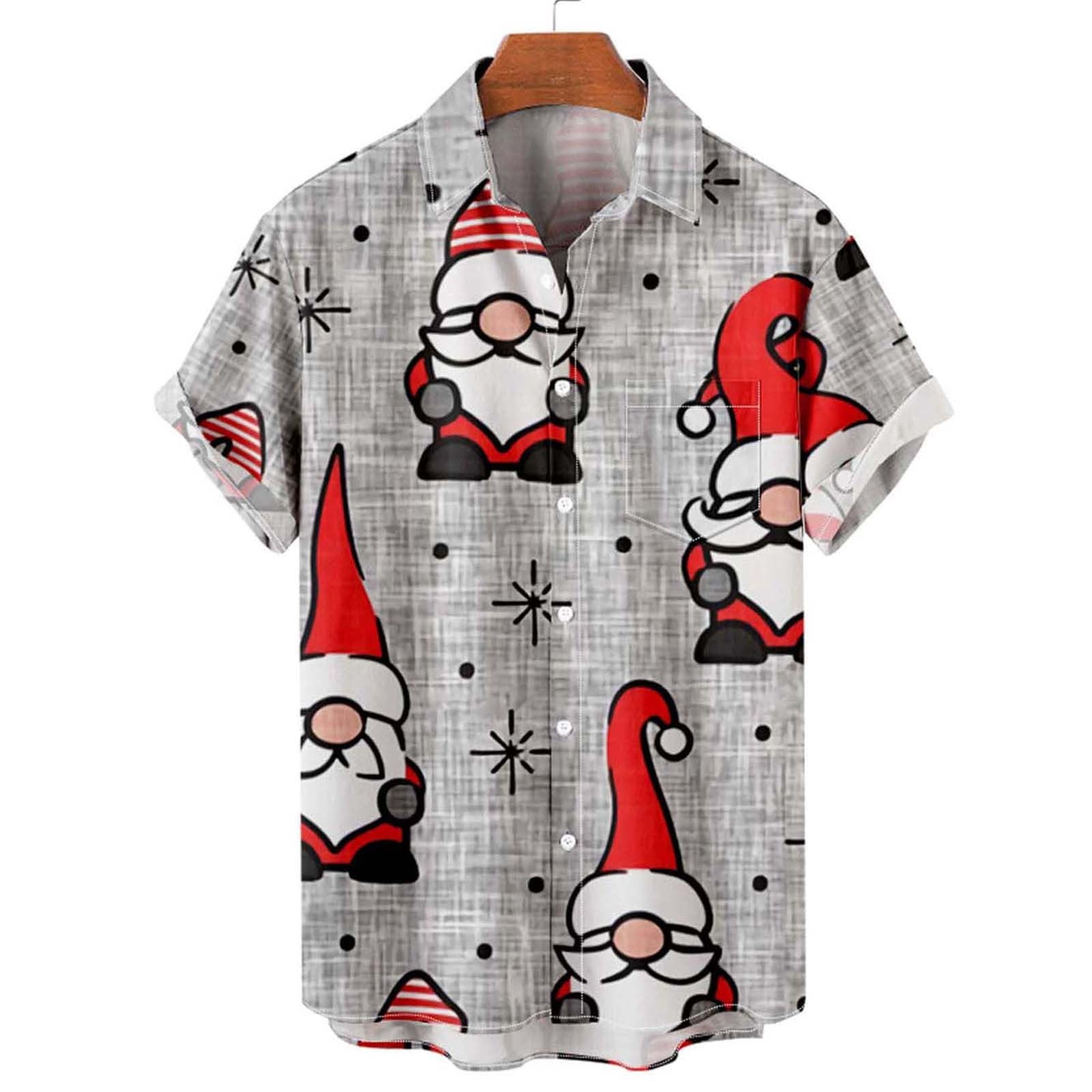 Christmas Button Down Shirts for Men Slim Fit,Mens Christmas Shirt ...
