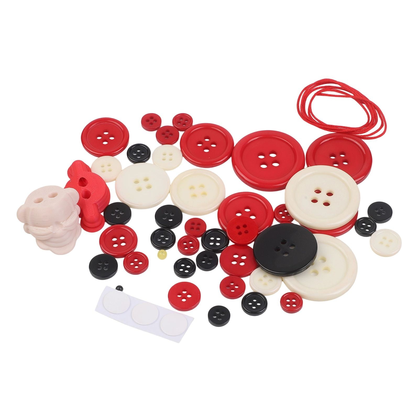 Christmas Button Ornament Kit Complete Craft Set Snowman Tree Angel ...