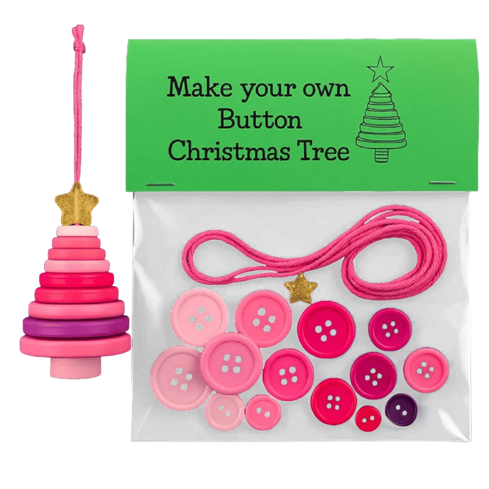 Christmas Button Ornament Making Activity: DIY Craft Kit with Santa ...