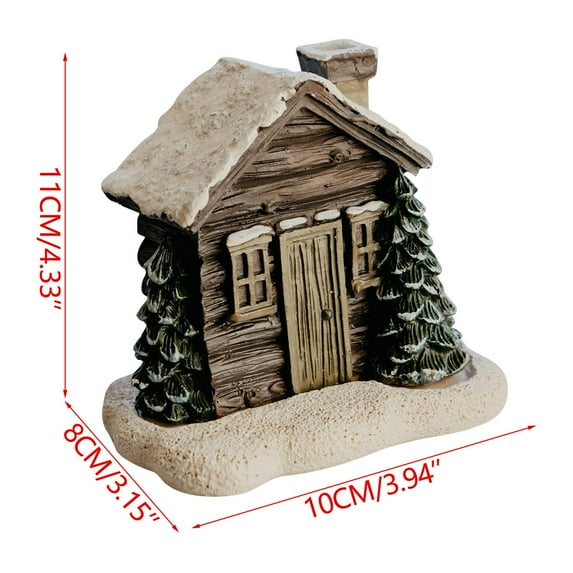 Christmas Cabin Incense Burner, Log Cabin Incense Burner Small Wooden ...