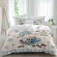 Christmas Caffe Latte Dwarf Queen Size Bed Set,Winter Snow Retro Linen ...