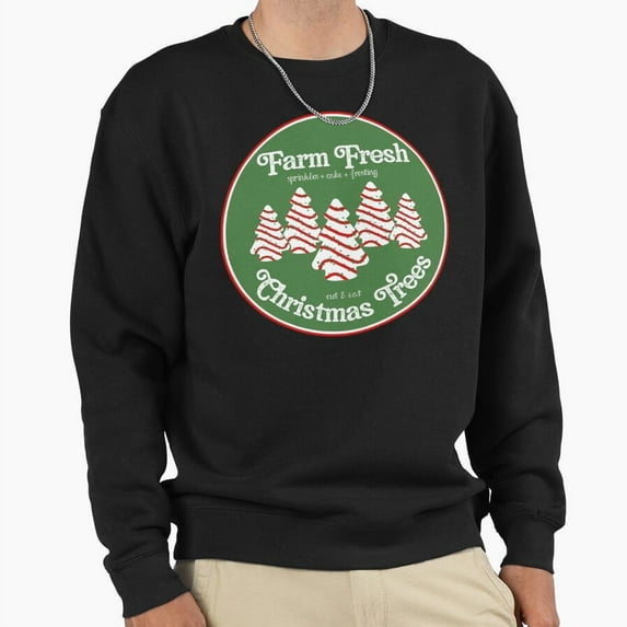 Christmas Cake Tree Farm Snack Foodie Retro Holiday Graphic Art Unisex ...